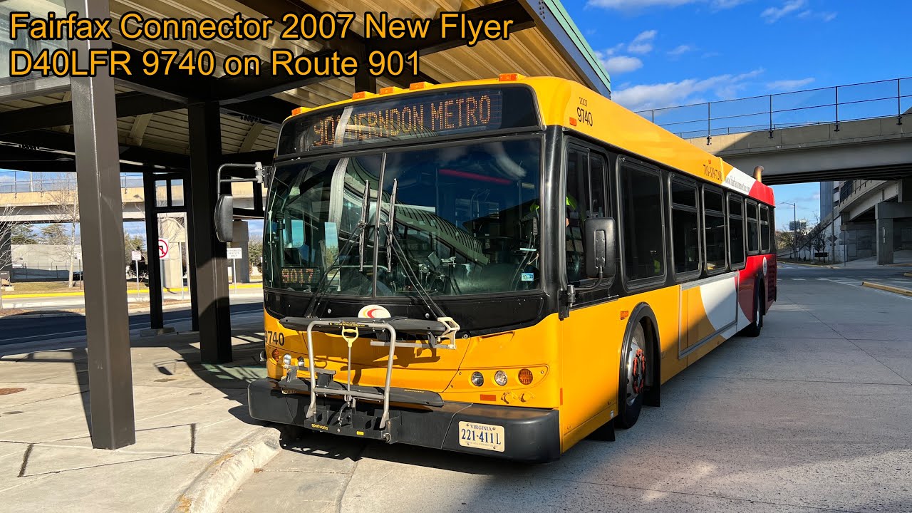 (Retired) Fairfax Connector 2007 New Flyer D40LFR 9740 on Route 901 ...