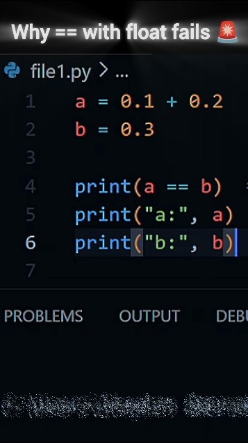Why Using == with Floats Breaks Your Code (Beginner)🐍 #codingtips #python #programmingmistakes # ...