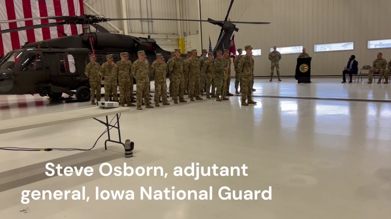 Adjutant General Steve Osborn speaks at National Guard send-off ...