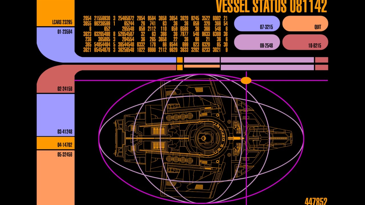 Star Trek LCARS - Defiant Vessel Status - YouTube