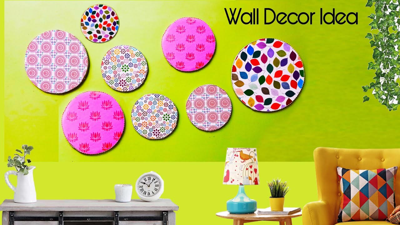 Wall Decoration Idea| Wall Decoration Idea With Paper|Wall Decoration ...