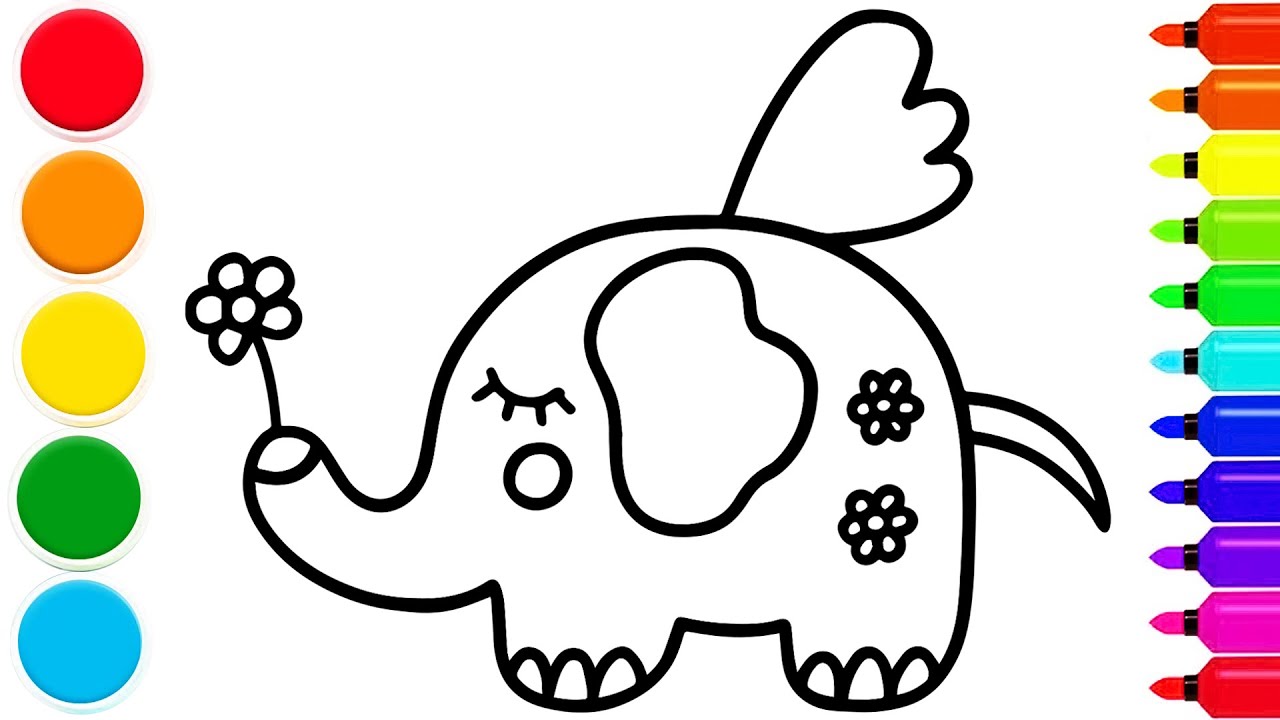 How to draw an elephant | step by step - YouTube