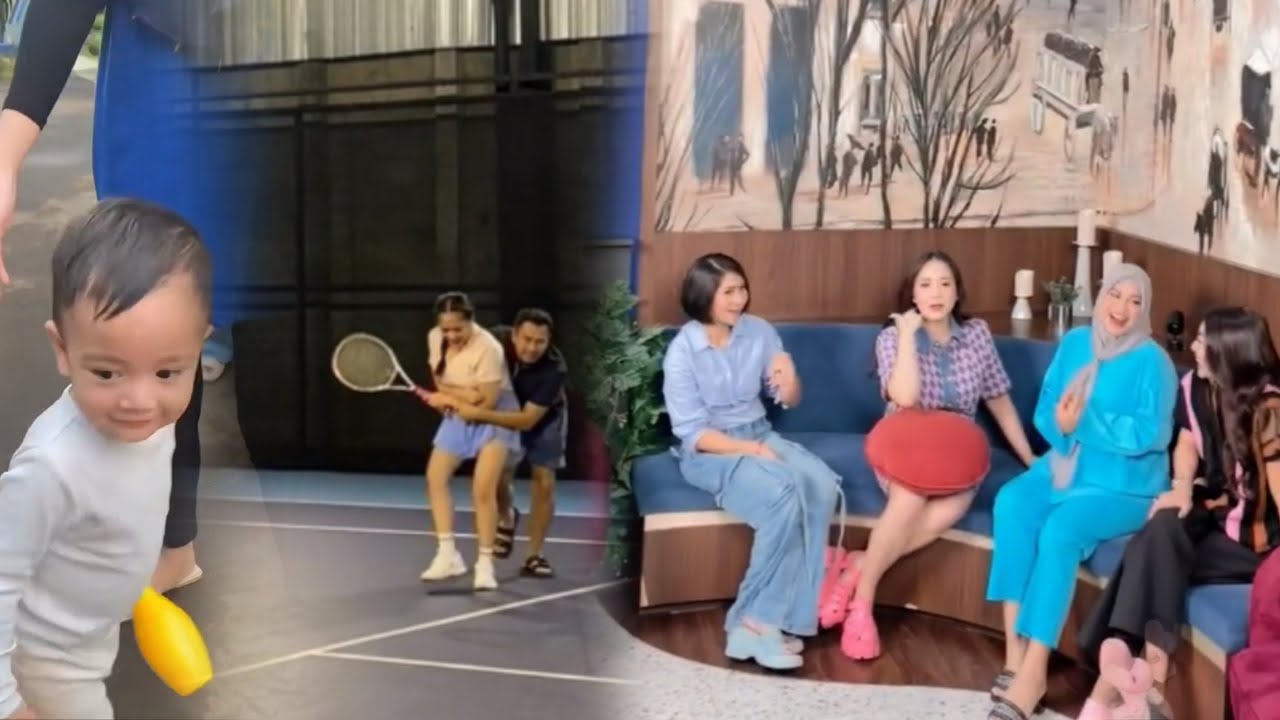 DRAMA RAFFI DAN GIGI MAIN TENIS. GIGI POPCAST DENGAN AUREL DI CAFE ...