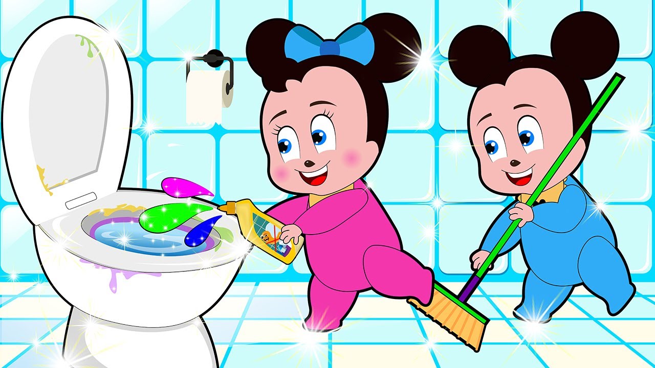 Mickey And Minnie Clean The Toilet - Mickey & Minnie - YouTube