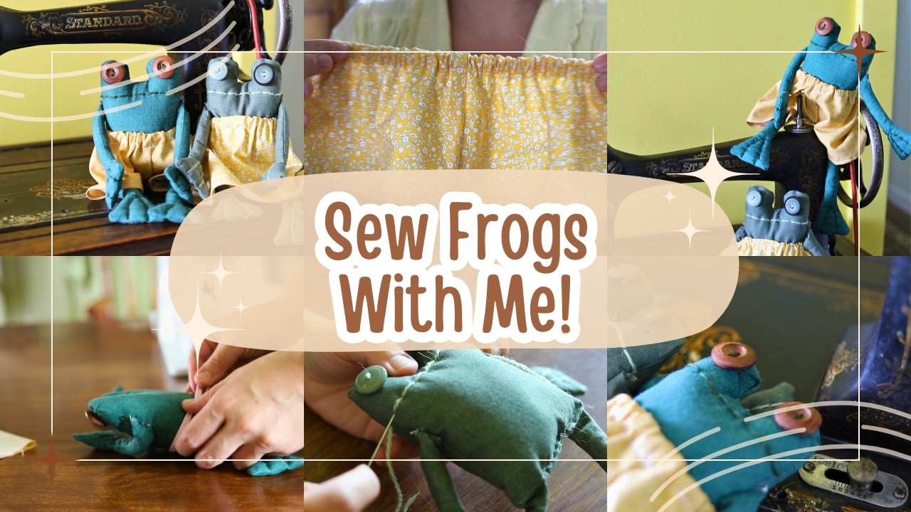Silent Frog Doll Sewing | Slow Stitching on a Rainy Day - YouTube