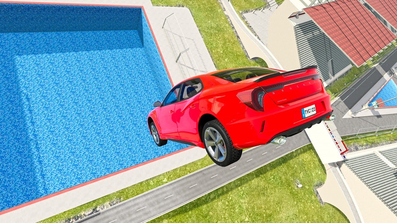 Car Jump Arena Madness #212 – BeamNG Drive - YouTube