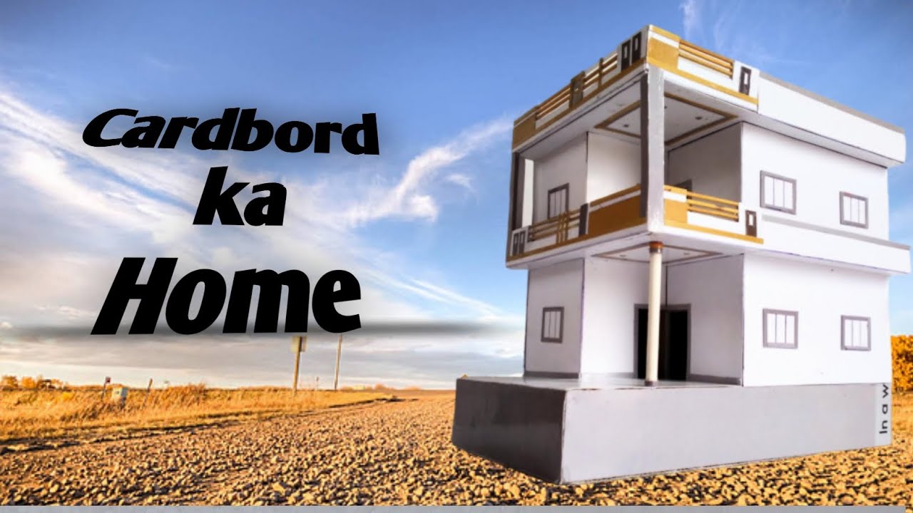 Cardboard House Model Making | How To Make Miniature House From ...