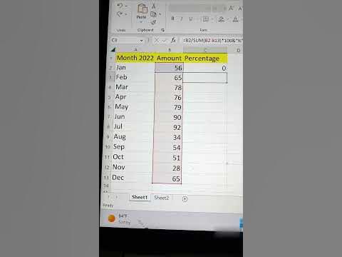 Find Percentage Total In Excel 😎 | Awesome Excel Shortcut Trick 😍 #howto #excel #msexcel # ...