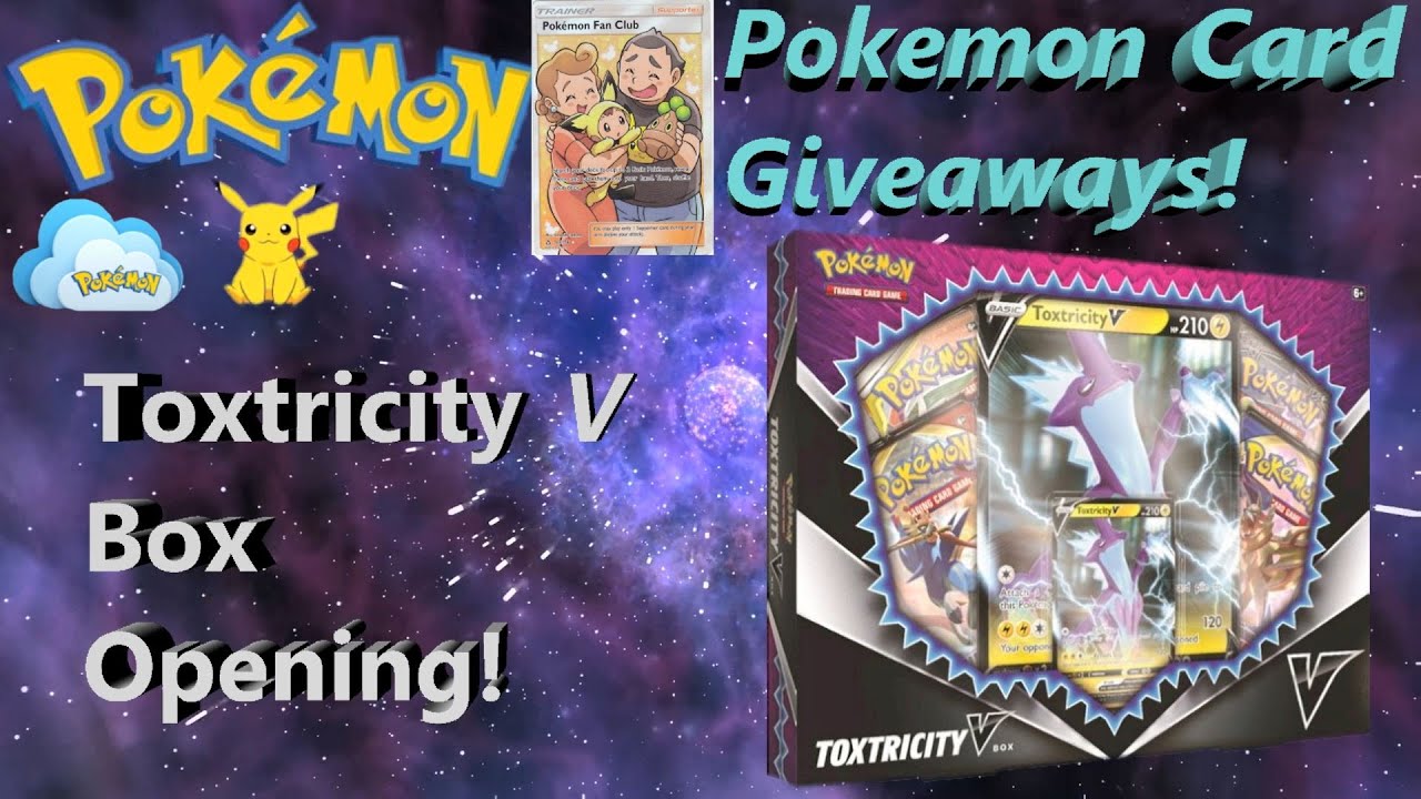 Toxtricity V Box Opening + Free Pokemon Card Giveaways! - YouTube
