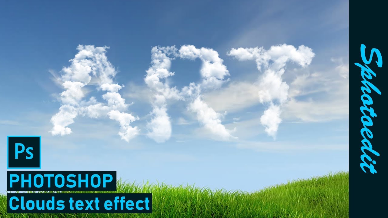 Photoshop Clouds text effect - YouTube