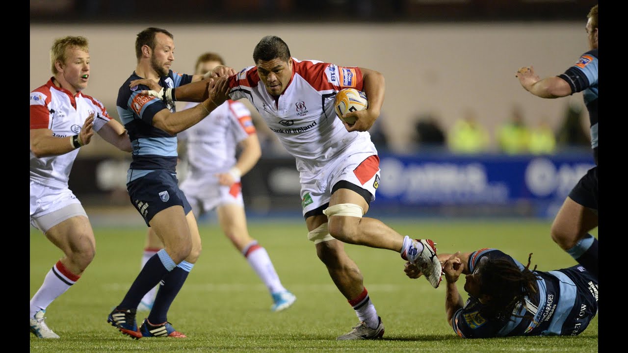 Ulster's Nick Williams makes a run for the line - Cardiff Blues v ...