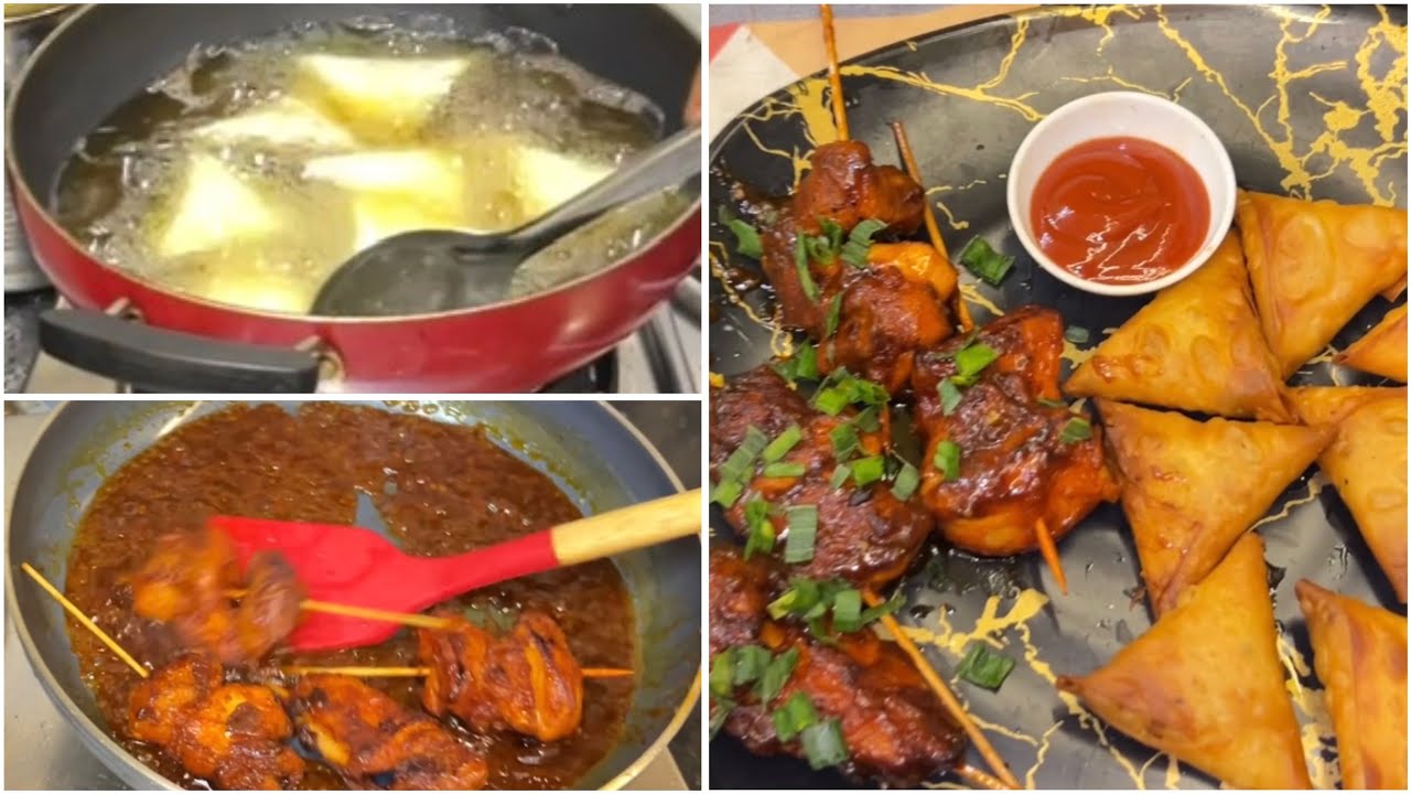 Ramdan special chicken saate with Chinese Samosa, kh a ke maza aa gaya ...