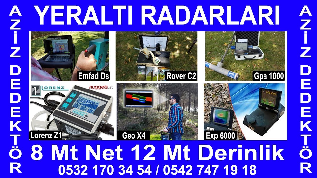 GÖRÜNTÜLÜ DEDEKTÖR- MODELLERİ- emfad, ROVER C2- PROTON, OKM EXP 4000 ...