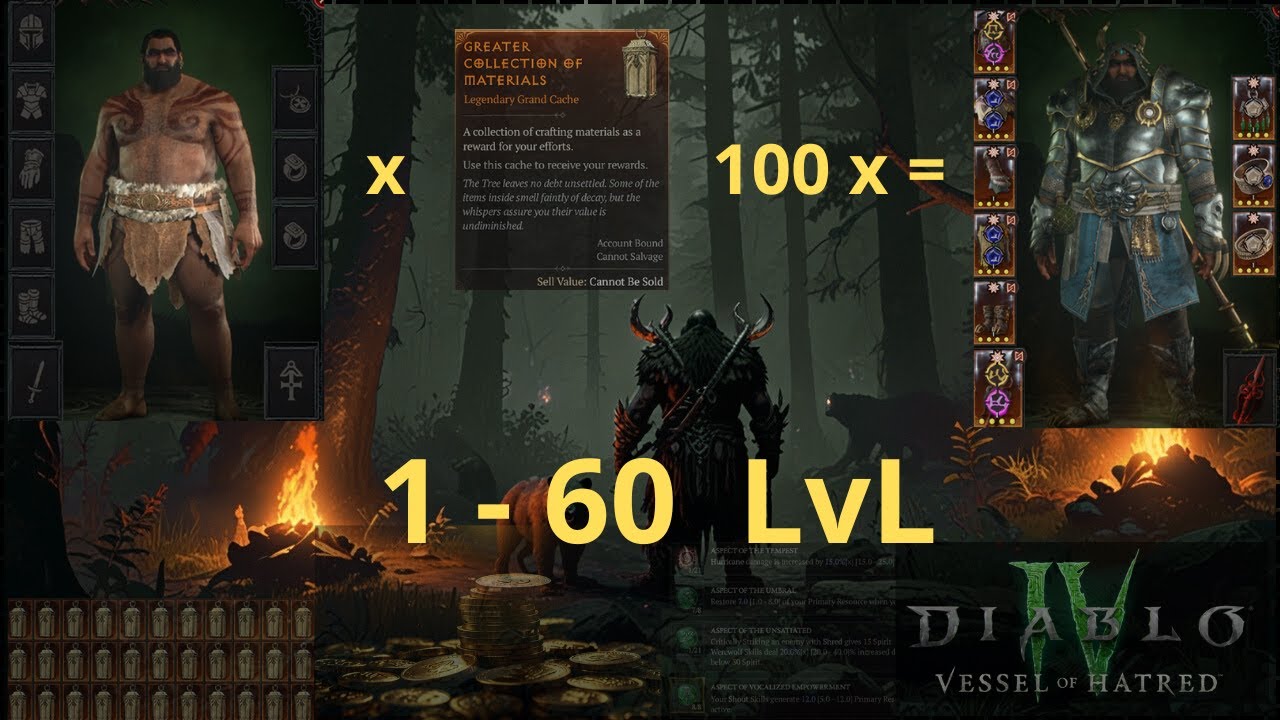 The Epic Deep Dive Into 100 Legendary Whisper Caches. Diablo 4 WoH ...