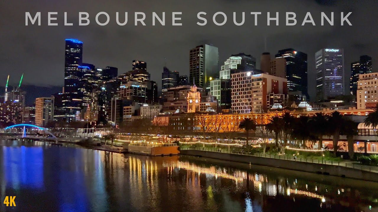 Melbourne Night Walk 2023 | Flinders St Station to Southbank ...