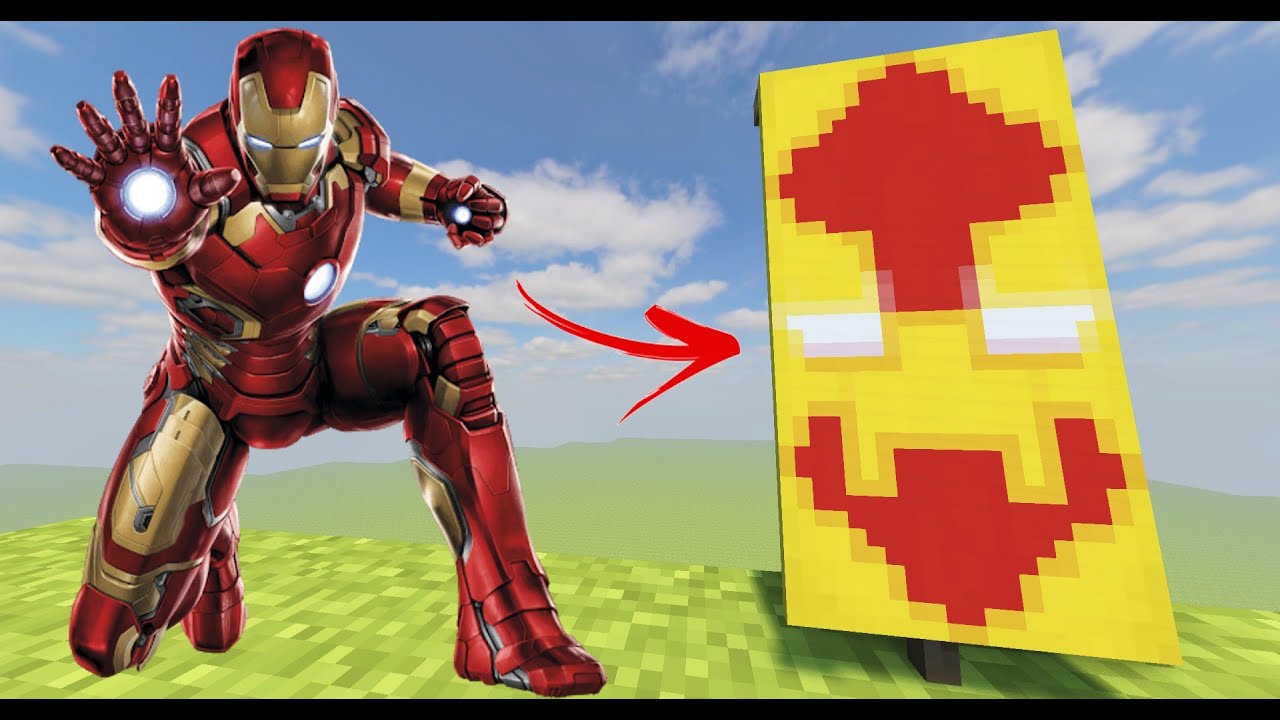 How to make the IRON MAN banner in Minecraft! - YouTube
