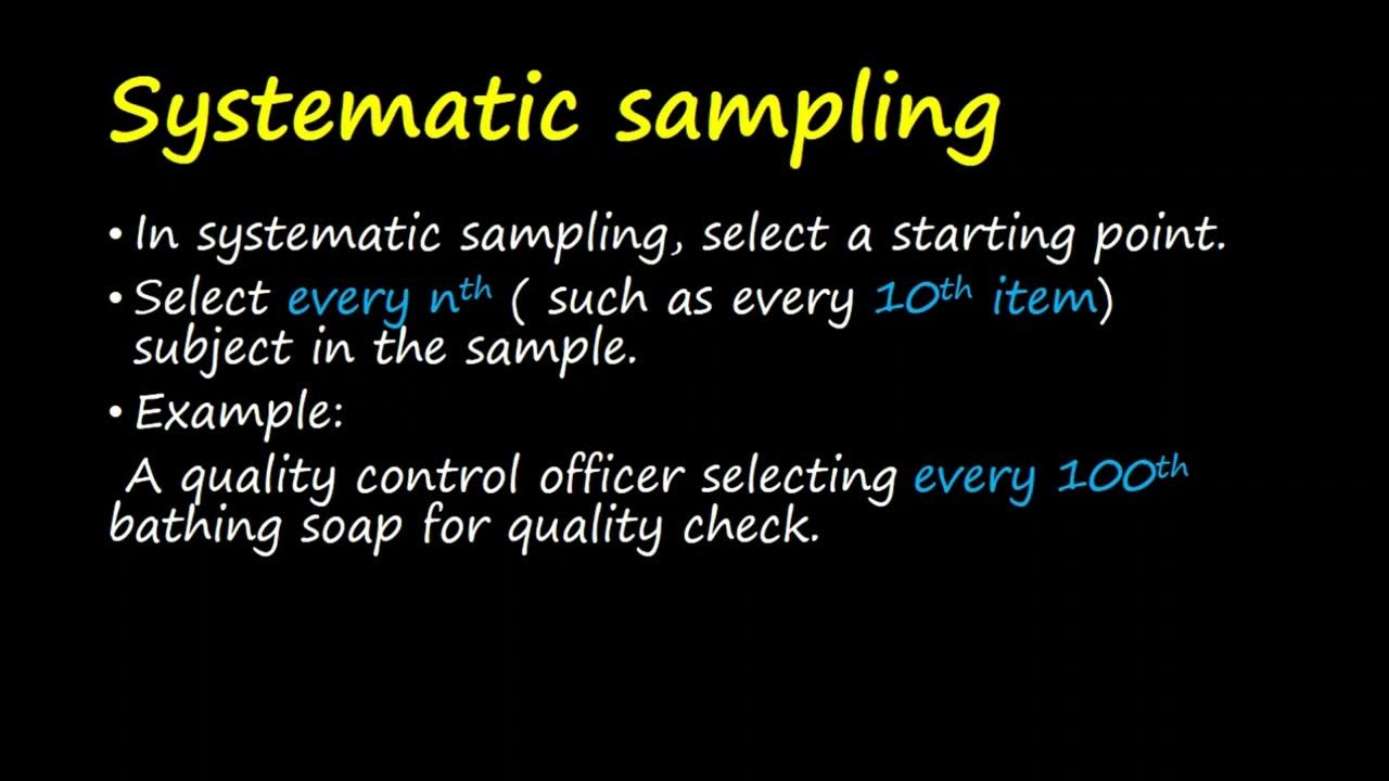 Systematic sampling - YouTube
