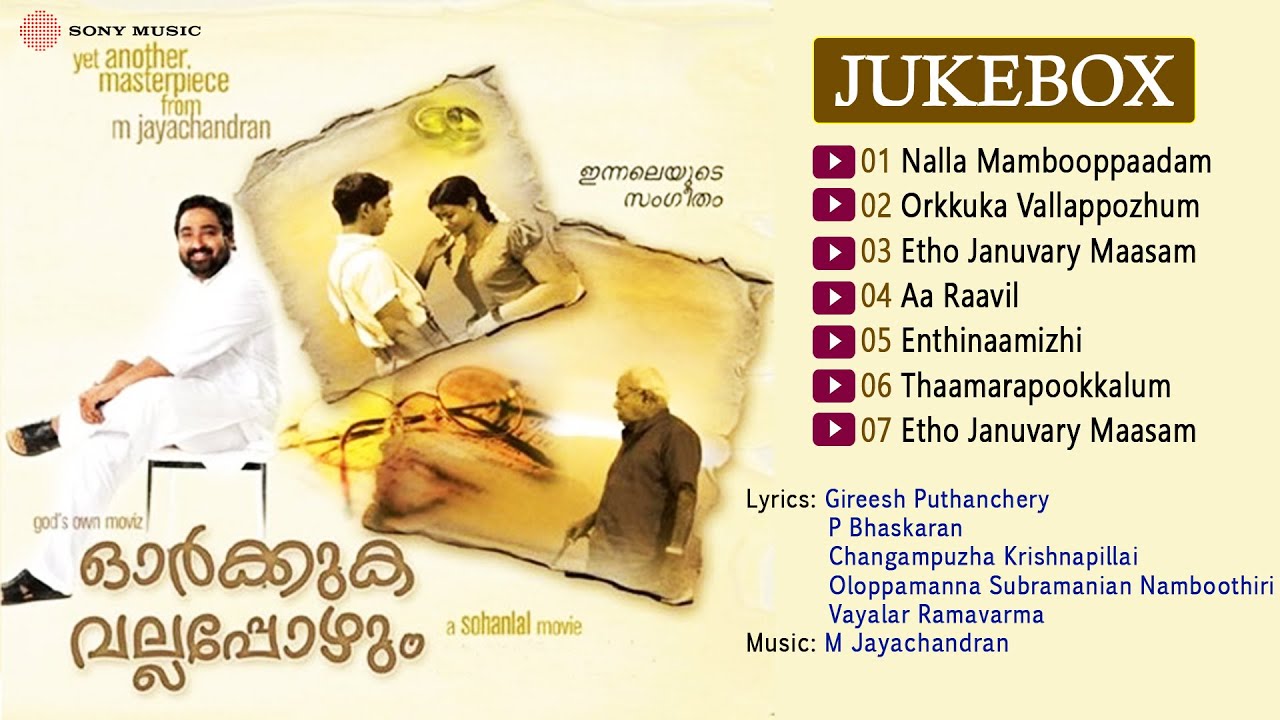 Orkkuka Vallappozhum 2009 Full Audio Songs Jukebox M Jayachandran orkkuka-vallappozhum-2009-full-audio-songs-jukebox-m-jayachandran