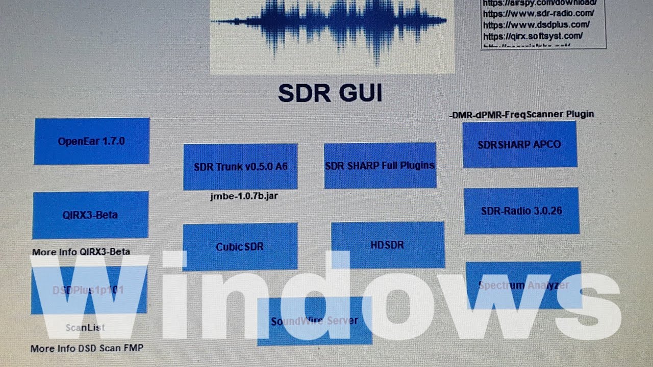 SDR GUI Radio RTL découverte openEar 1.7.0 - YouTube