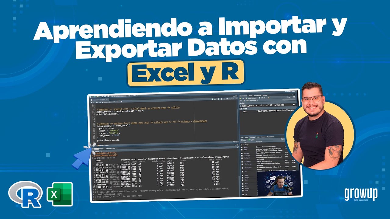 Aprendiendo a Importar y Exportar Datos con Excel y R - YouTube