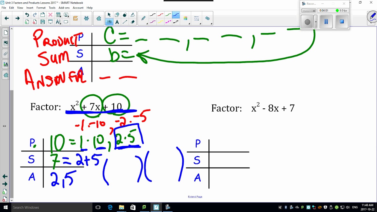 3 5 1 Introduction to PSA #1 Factoring - YouTube