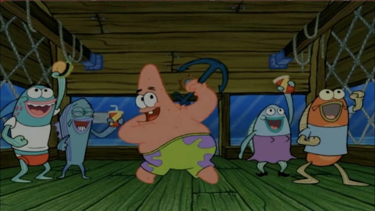 Patrick throws Anchor at Squidward (Explosion) - YouTube