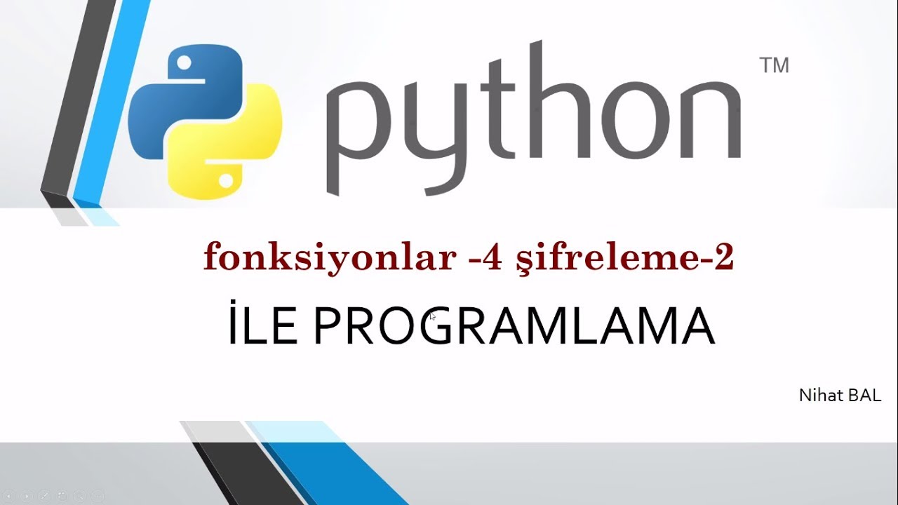 python 3 dersleri -22- örneklerle fonksiyonlar-4 - YouTube