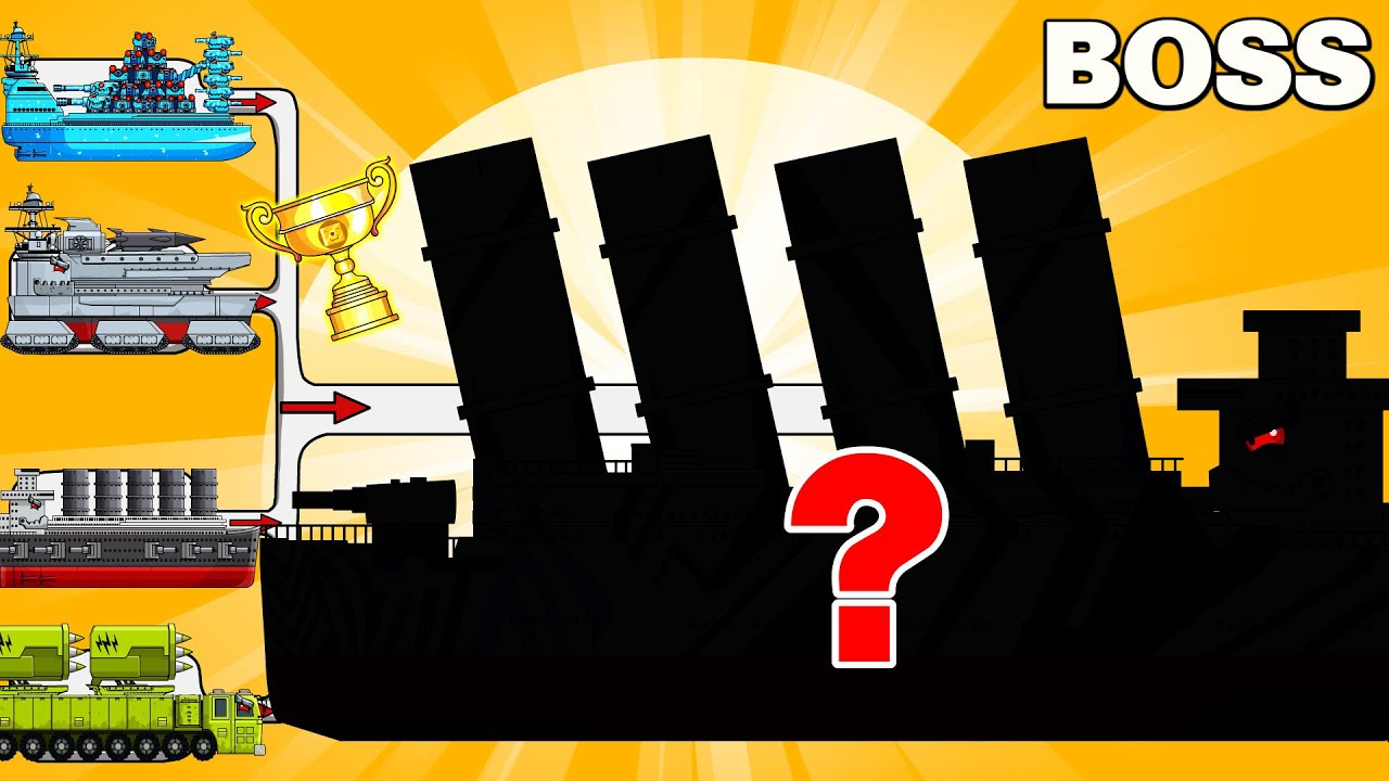 MEGA BOSS: HMT OLYMPIC SHIP vs MEGA TANK - Cartoons about tank/Nina ...