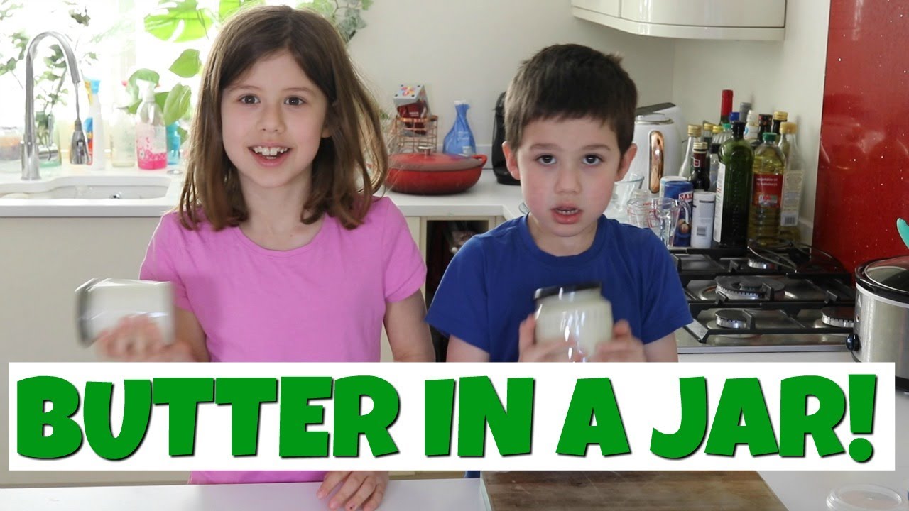 Cooking with Kids - Butter in a Jar! - YouTube