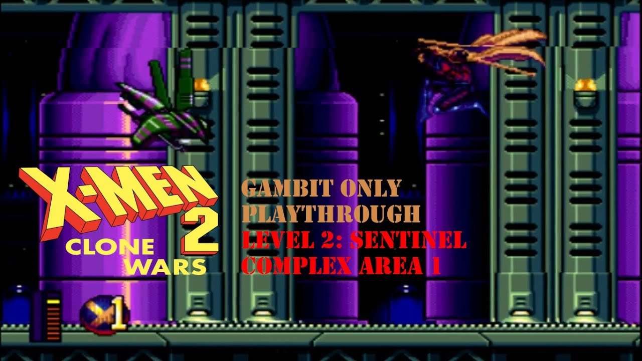 X-Men 2 Clone Wars Gambit Only Playthrough Level 2: Sentinel Complex ...