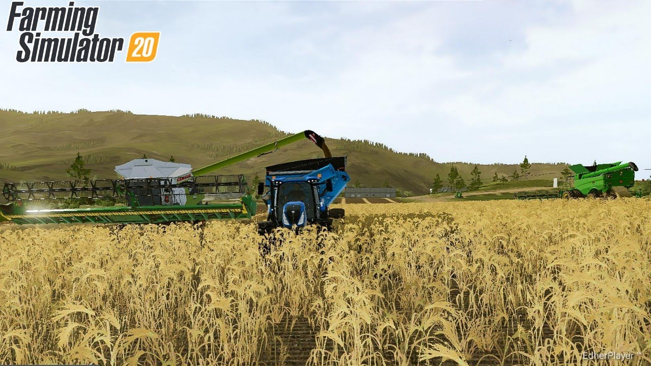 Farming Simulator 20 Cosecha de Cebada con Altos Rendimiento - YouTube