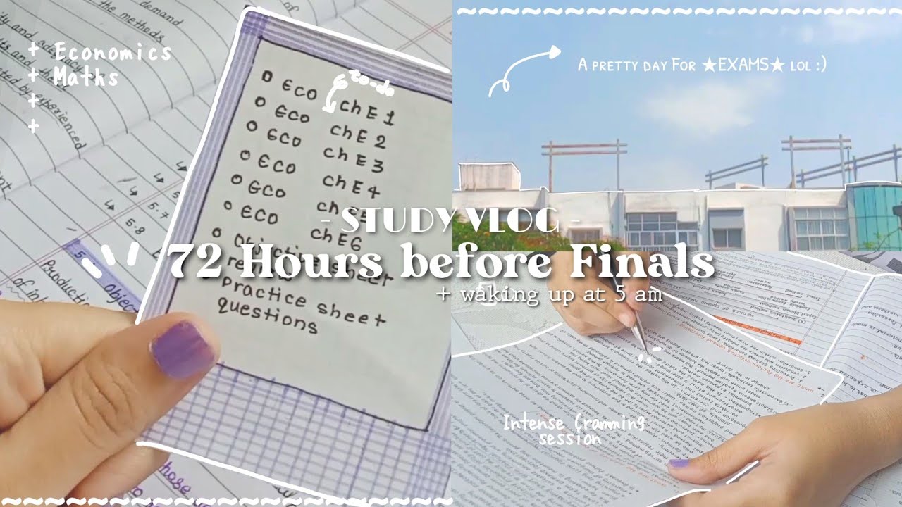 Finals Vlog ☁️ Waking up at 5 am, cramming session, motivation, lots of ...