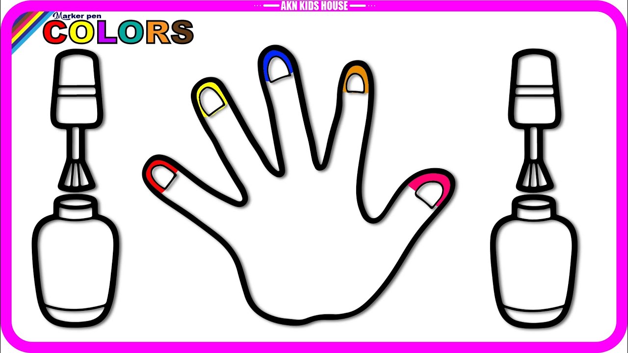 🤚 Hand and Marker Pencil Coloring / Akn Kids House - YouTube
