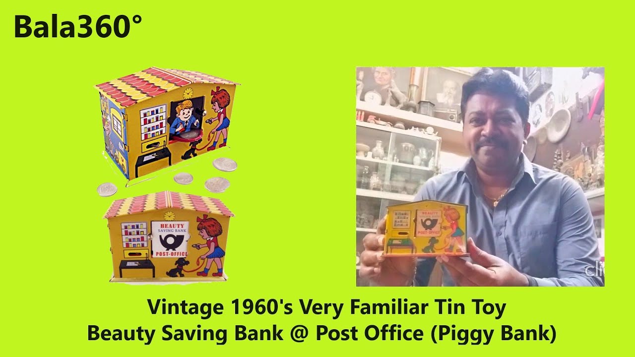 Most Rarest Vintage 1960's Tin Metal made Savings Bank Toy - YouTube