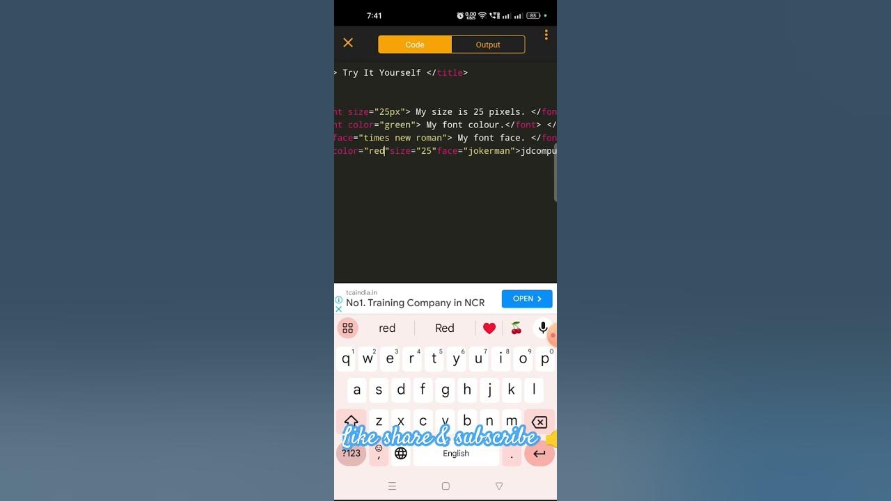 Font Tag Inhtml5shortshtmlcourseinhindihtmltutorialcomputerclassescomputercoursetags