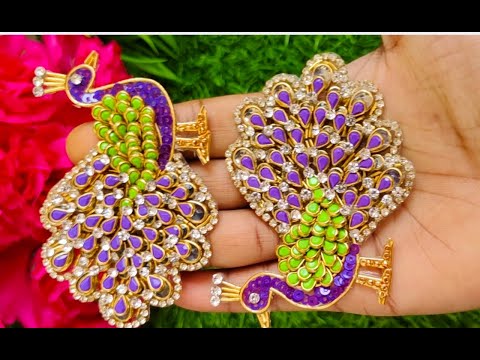 How to make peacock designs for thread bangles/ thread bangles మీద ...