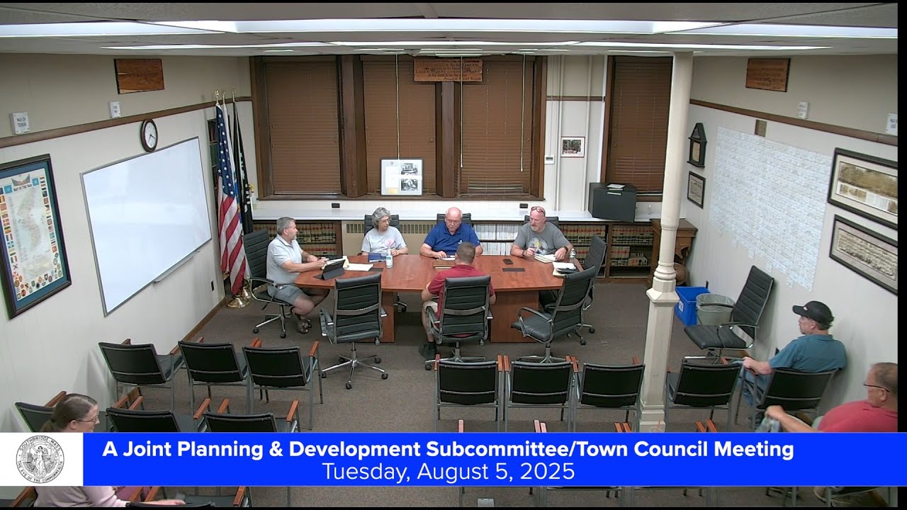 A Joint Planning and Development Subcommittee/Town Council Meeting 8-5 ...