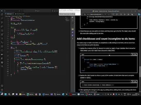 Microsoft Learn To Do List in Blazor Voice Coding - YouTube