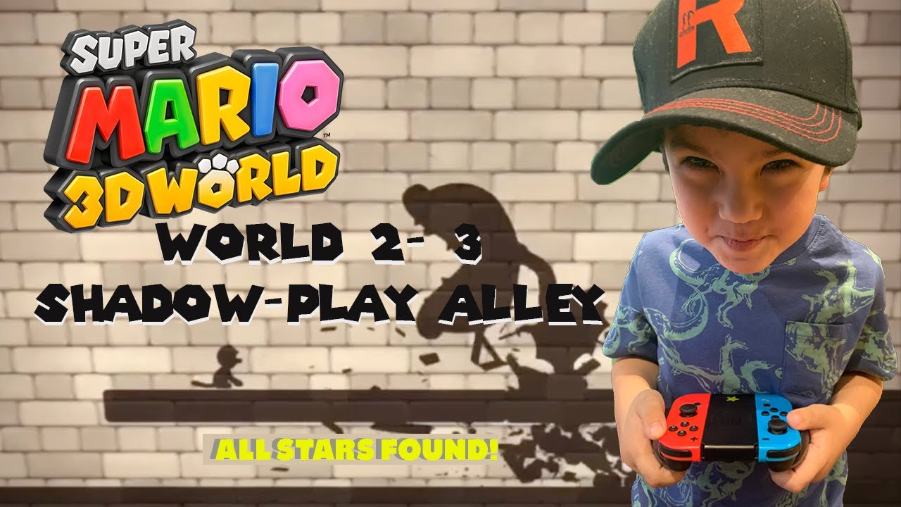 Super Mario 3D World: 2-3 Shadow-Play Alley (All Stars & Stamp) - YouTube