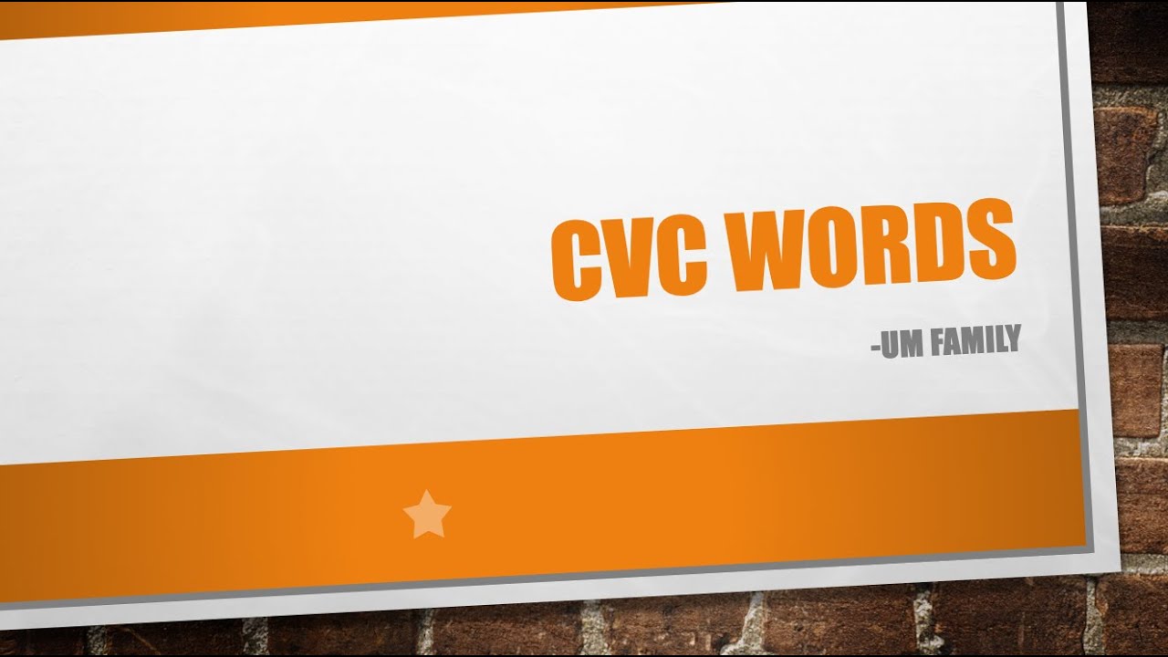 CVC Words | The -um Family - YouTube