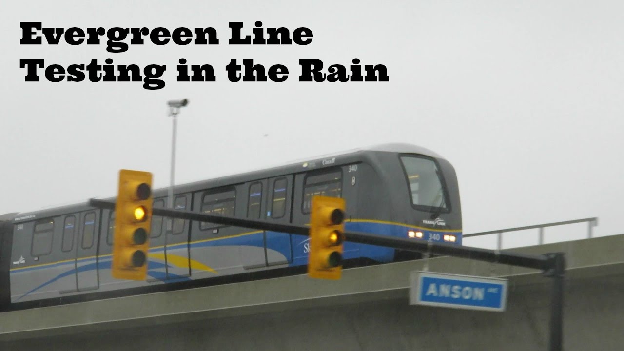 Evergreen Line Testing in the Rain - YouTube