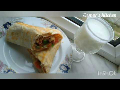 🔥TOYUQ DONER hazirlanmasi.🌯Tavuk doner nasil yapilir?