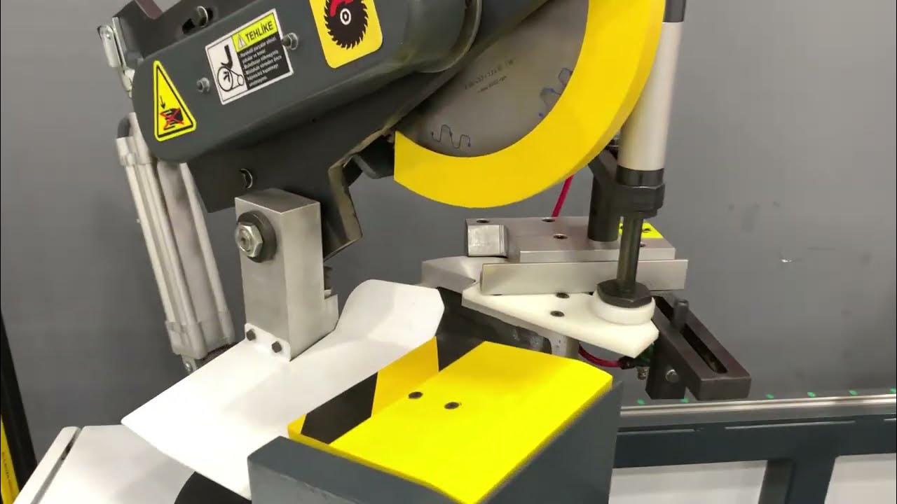 WOODMASTER 300 - Double miter saw and double drilling machine - YouTube