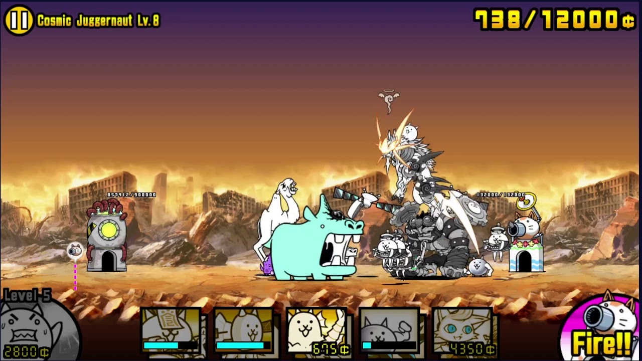 The Battle Cats - Cosmic Juggernaut Lvl 8 - YouTube