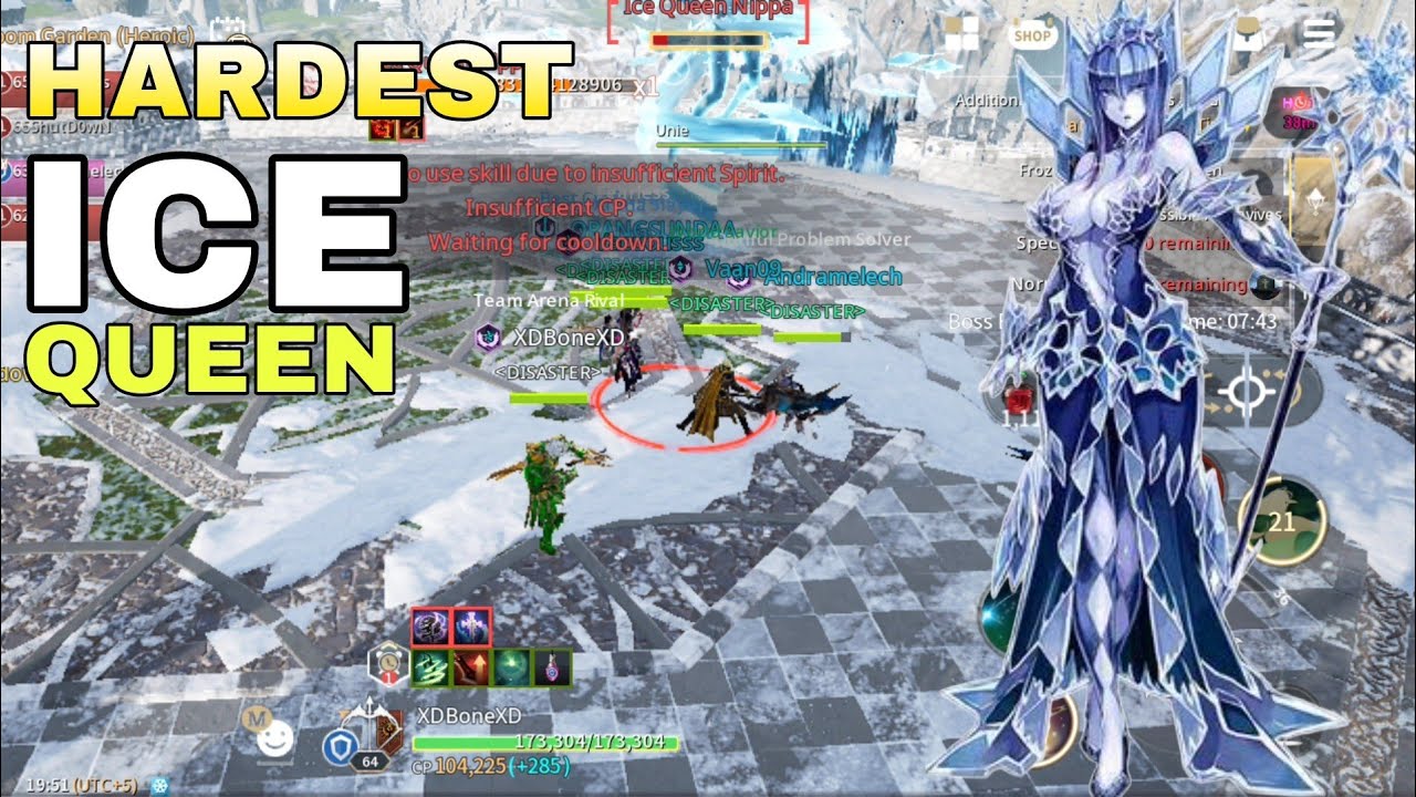 HARDEST ICE QUEEN BOSS FIGHT WITH GUILD MEMBERS BEST MMORPG FOR MOBILE ...