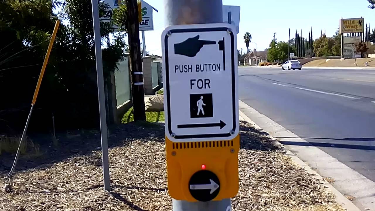 Campbell APS Crosswalk Pushbutton - YouTube