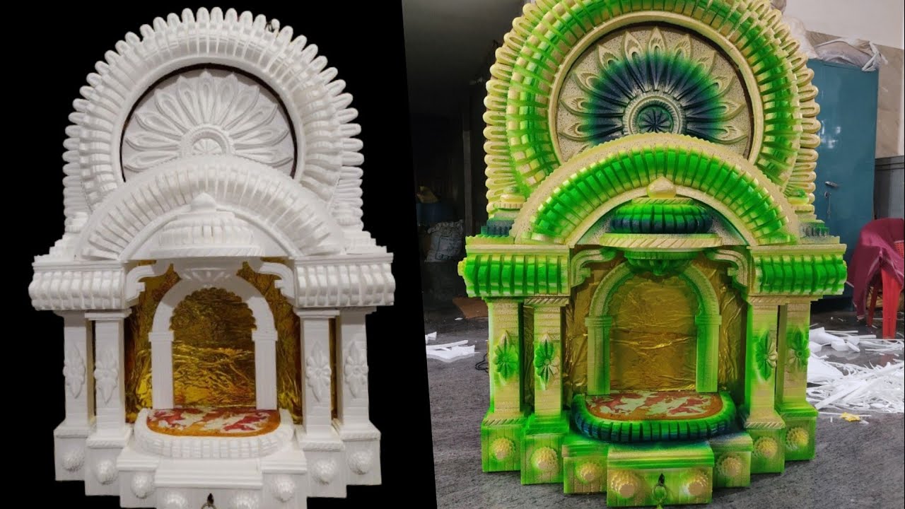 Puja Decoration Back side 🙂 Spray paint... - YouTube