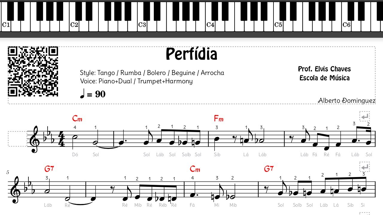 🎼 Perfídia (2) - 252 - Tutorial Partitura Fácil 2 - YouTube