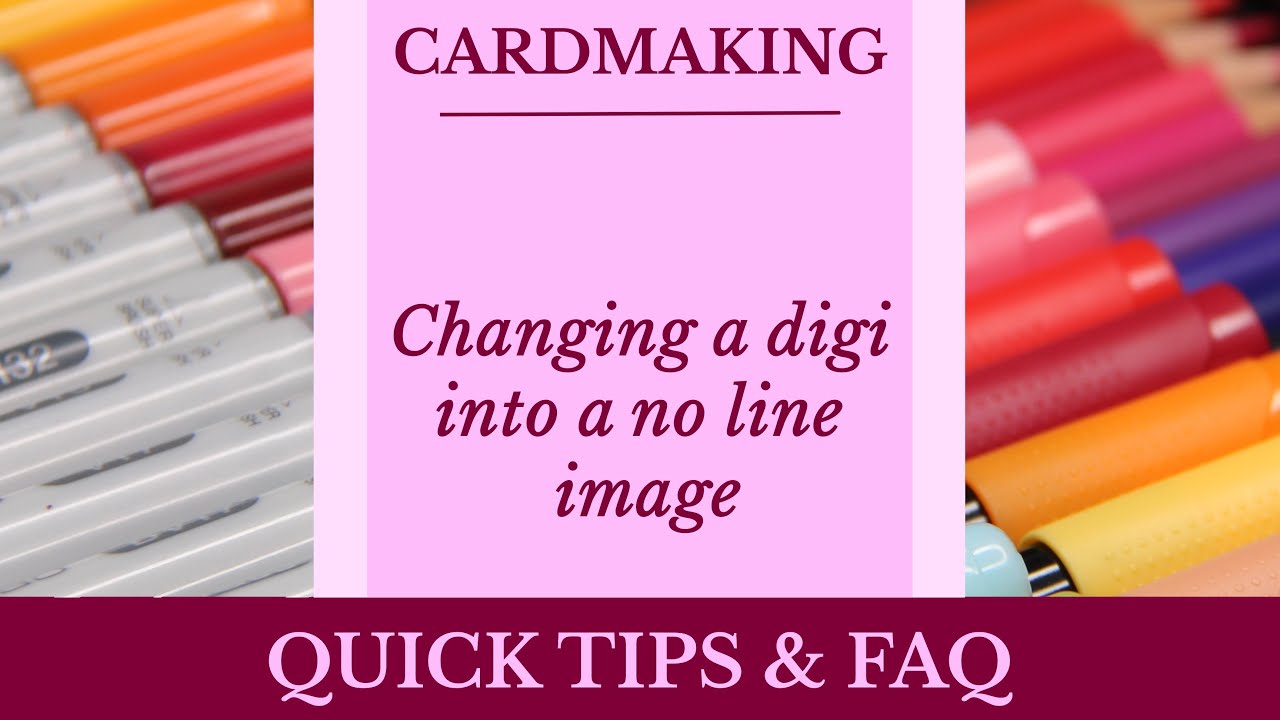 How to make a digital stamp into a no line image - YouTube