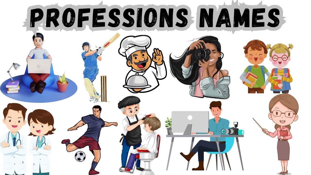 Professions Vocabulary In English / Professions Jobs / Professions Name ...